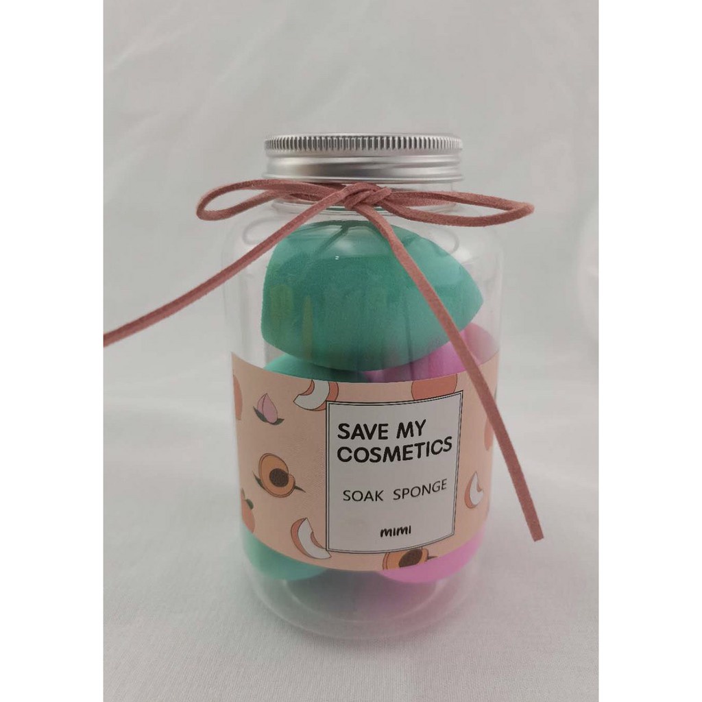 Set SAVE MY COSMETICS SOAK SPONGE MIMI 5ชิ้น เนื้อนิ่ม เกลี่ยง่าย ไม่ ...