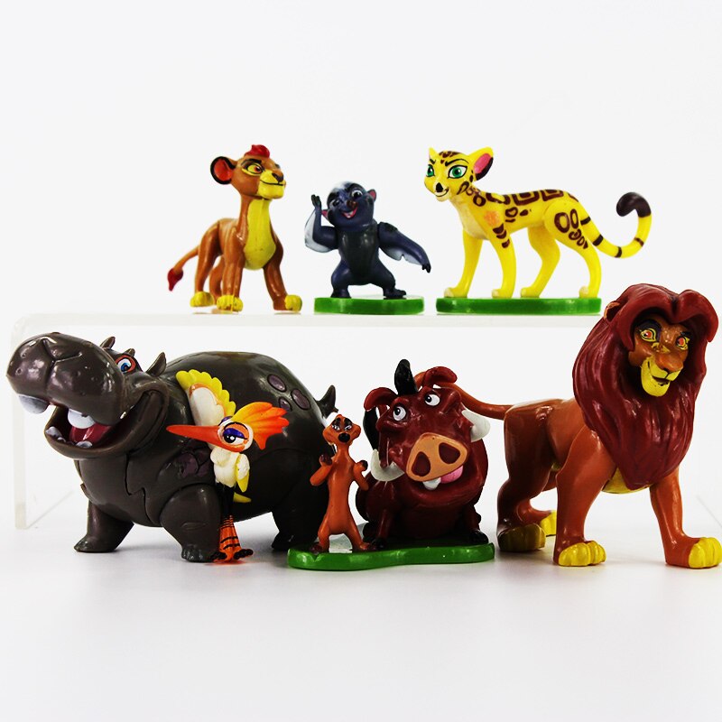 Anime Cartoon lion figure toy Mufasa Nala Hyenas Timon Pumbaa Sarab PVC ...