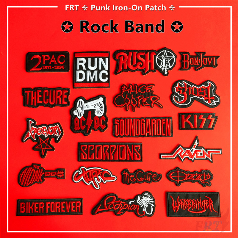 ☸ Rock Band Collection Series 05 - Rock N Roll Iron-on Patch ☸ 1Pc ...