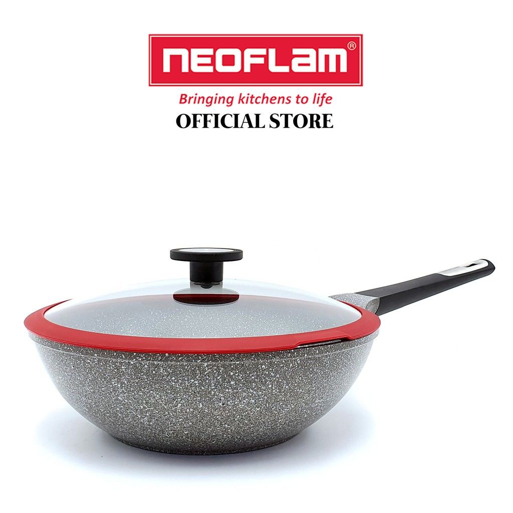 ข้อเสนอพิเศษ NEOFLAM Pote Wokpan - 26cm / 30cm with Xtrema Ceramic Coating (Incl. Silicone Glass ...