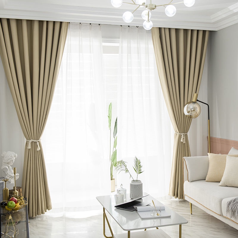 i2shop ผ้าม่านประตู ม่านหน้าต่างกันร้อน ทึบแสง "สีพื้น" กันUV กั้นห้อง ...