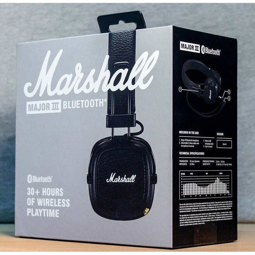 Marshall Major III 3 หูฟังไร้สาย Marshall Major3 Bluetooth headset ...