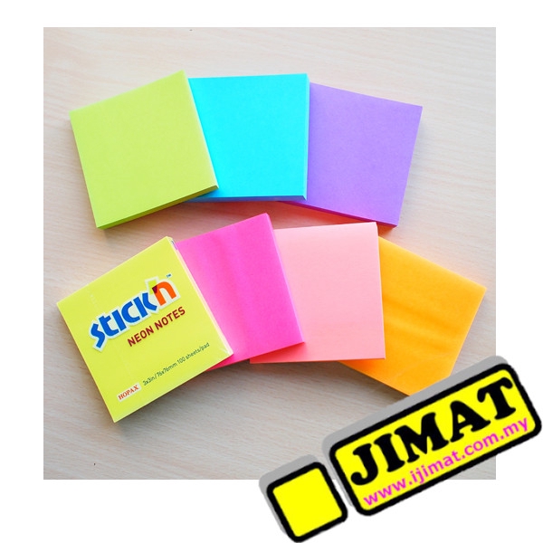 Hopax กระดาษโน้ต กระดาษโน้ต สีนีออน 3x3 100's Pad 21133 21164 21165 ...