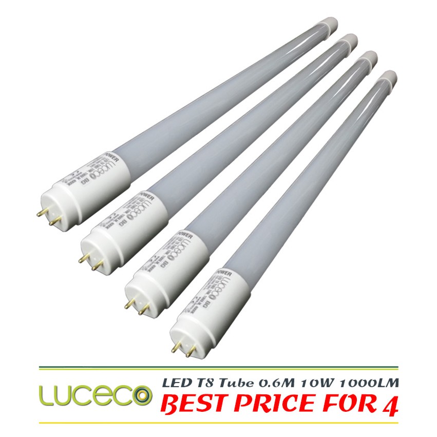 Luceco หลอด LED T8 2Ft. 10w 1000LM แพ็ค 4 - 6500K | Shopee Thailand