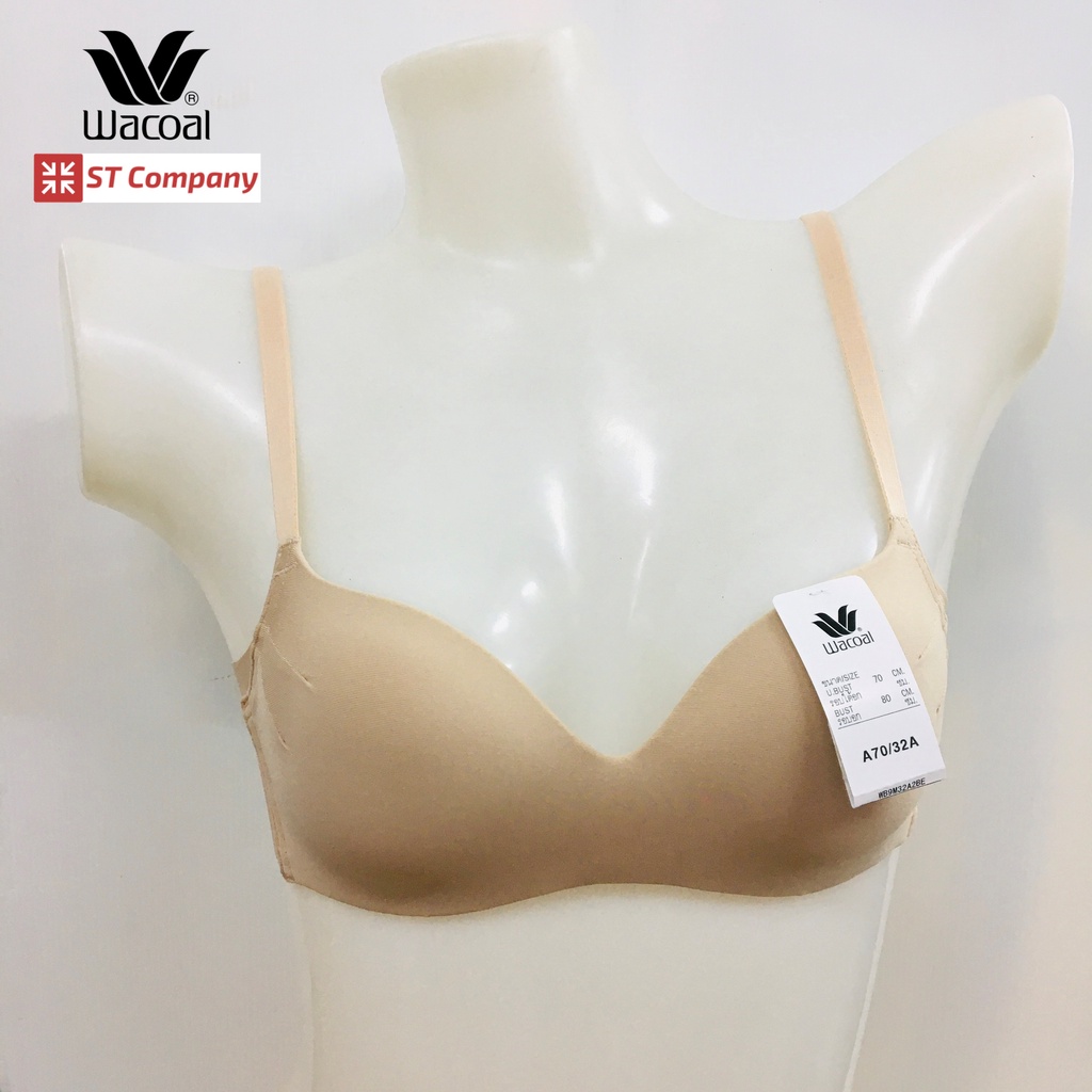 Wacoal Basic Bra เสื้อชั้นใน สีเบจ (Biege) รุ่น WB9M32 บราไร้โครง ยกทรงไม่มีโครง เสริมฟองบาง ...