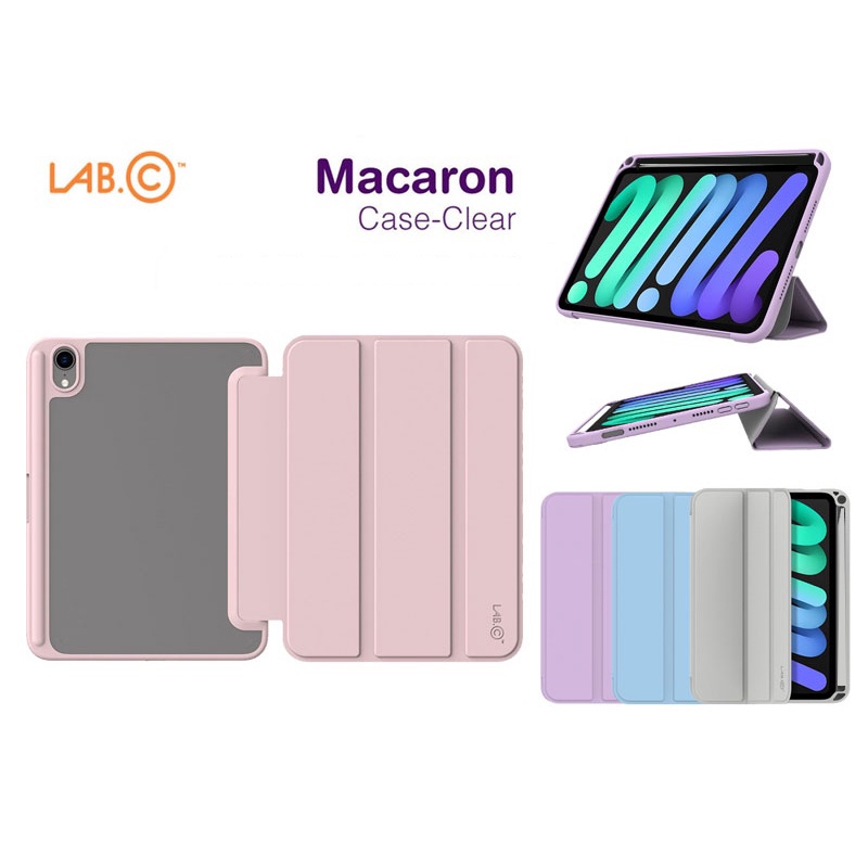 LabC Macaron Case-Clear เคสกันกระแทก แบบมีฝาปิดหลังใส เกรดพรีเมี่ยม สำหรับ iPad Mini 6 8.3” 2021 ...
