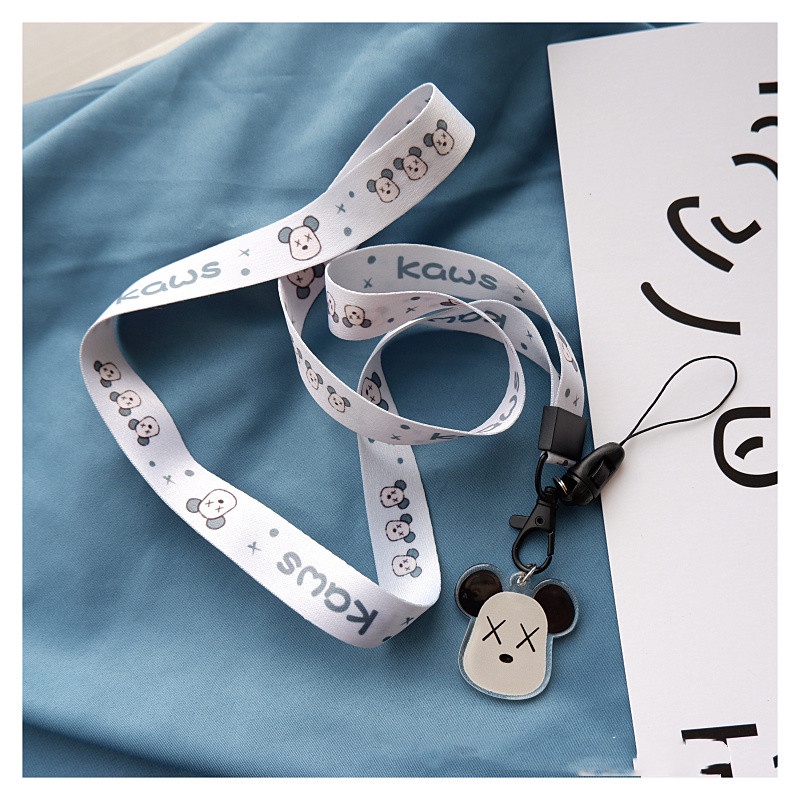 Lanyard Kaws Stitch Pikachu โทรศัพท์ Lanyard Key Phone สำหรับกล้อง ID ...