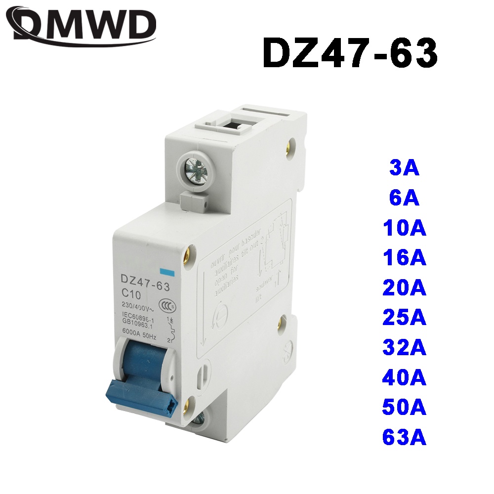 DMWD DZ47 63 3A 6A 10A 16A 20A 25A 32A 40A 63A 1P AC 230V หรือ 400V Mini Circuit Breaker MCB ...