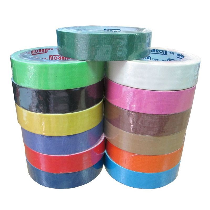 เทปผ้ากาว 1นิ้ว * 8 หลา 1 แถว/12 ม้วน คละสีได้ ของแท้ 100% | Shopee ...