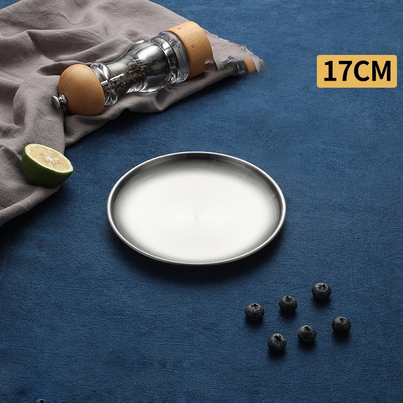 จานสแตนเลส A2110สไตล์เกาหลี อาหาร จานผมไม้ ขนม เกาหลี สีเงิน สีทอง หลาก ...