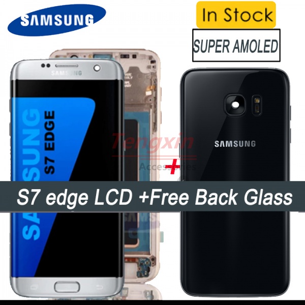 ทดสอบ 100% 5.5& 39;& 39; Super AMOLED LCD กรอบสําหรับ Samsung Galaxy S7 ...