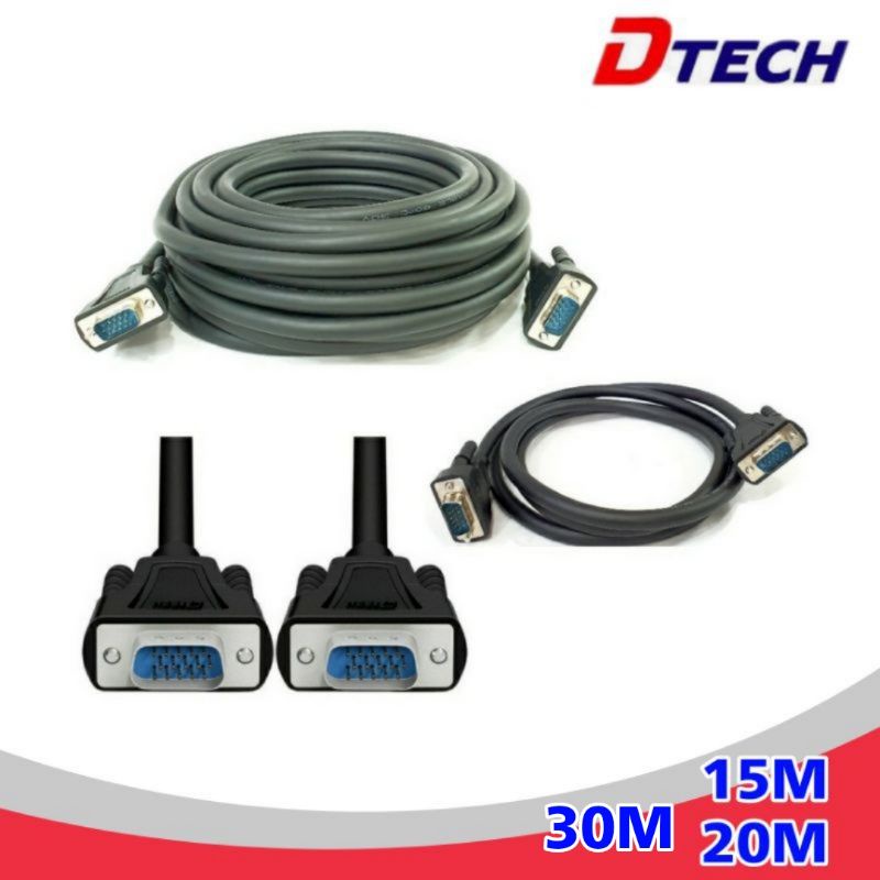 สายVGA ยาว15M ,20M,30M (3+6) Dtech | Shopee Thailand