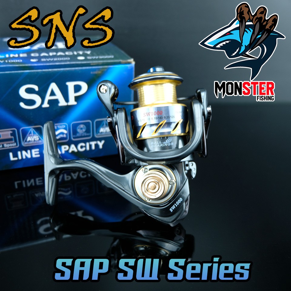 รอกสปินนิ่ง SNS รุ่น SAP SW-1000/2000/3000/4000/5000/6000/7000 FISHING REEL | Shopee Thailand