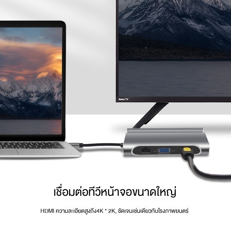 Veggieg type-c docking station expansion converter การ์ดเครือข่าย HDMI ...