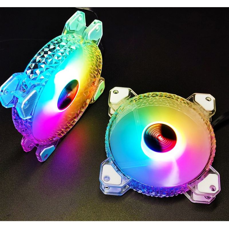 COOLMOON DIAMOND RGB Fan Case พัดลมลายเพชร ติดเคสคอมพิวเตอร์ | Shopee ...
