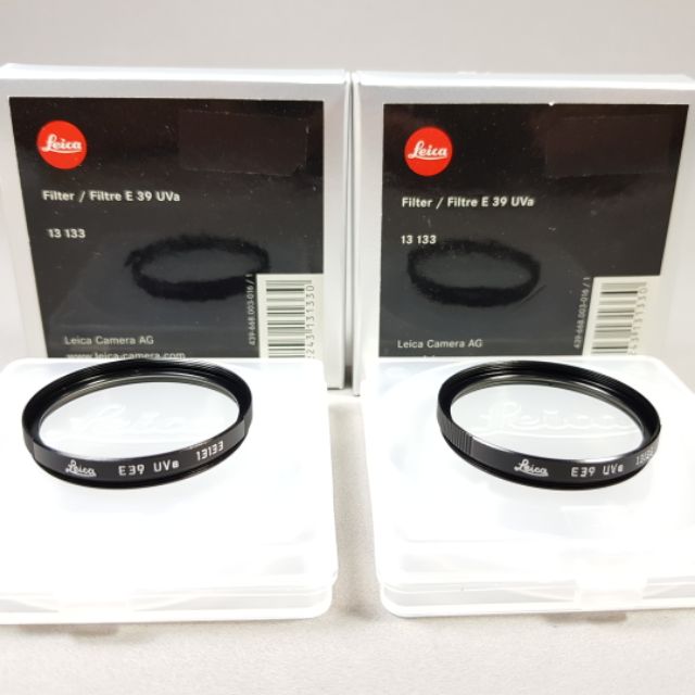 Leica Filter 39mm E39 uva 13131 13132 13133 สีดำ สีเงิน หายาก For Summicron สภาพดี ฟิลเตอร์ ไลก ...