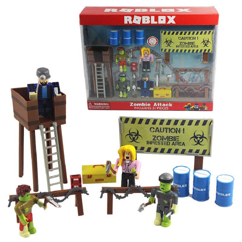 Roblox Building Blocks ชุดโจมตีซอมบี้ เกมโลกเสมือนจริง หุ่นยนต์รูปการ ...