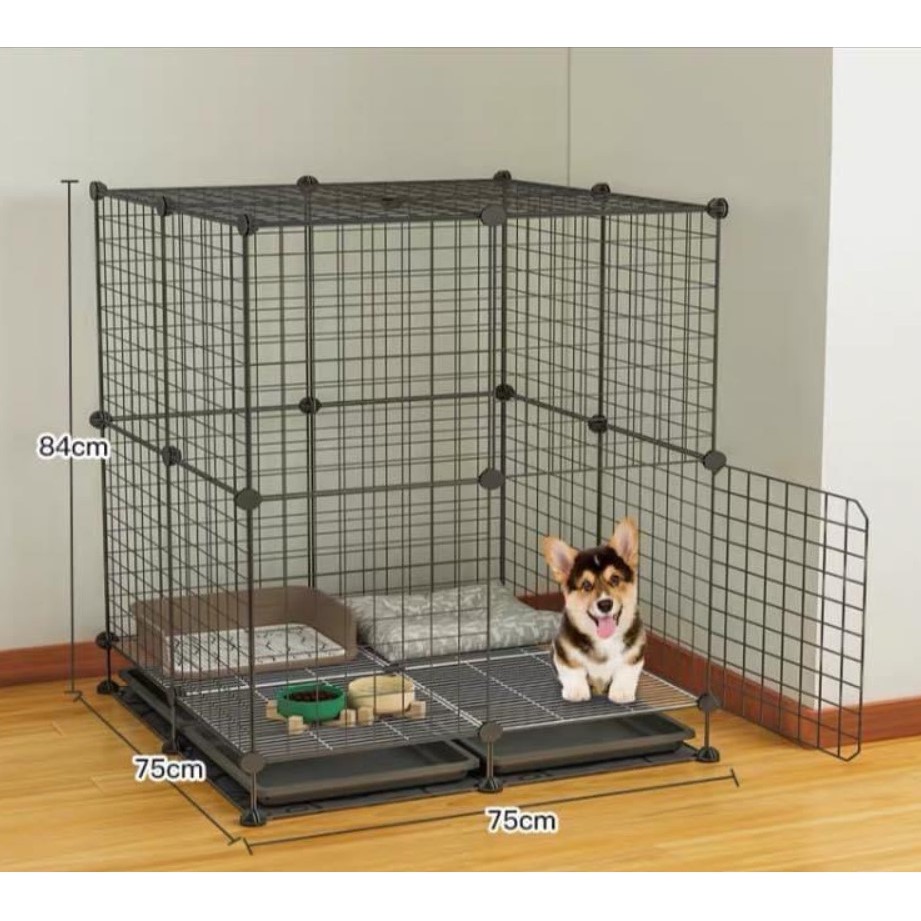 คอมโบ 4 แผง สุนัข คอกสุนัข - มีขา - มีหลังคา - พร้อมถาดวางชักโครก (มี ...