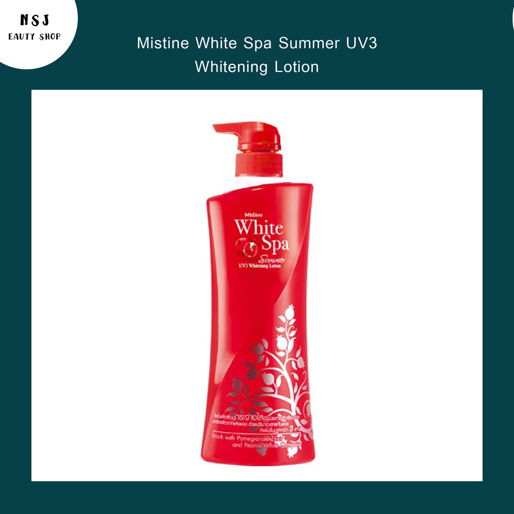 โลชั่น Mistine White Spa Summer UV3 Whitening Lotion มิสทิน ไวท์ สปา ซัมเมอร์ ยูวี3 | Shopee ...