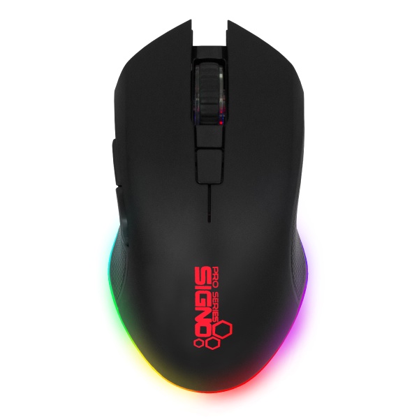 (GM-907) MACRO GAMING MOUSE (เมาส์สาย) SIGNO มีไฟRGB 11โหมดแสง (125Hz ...