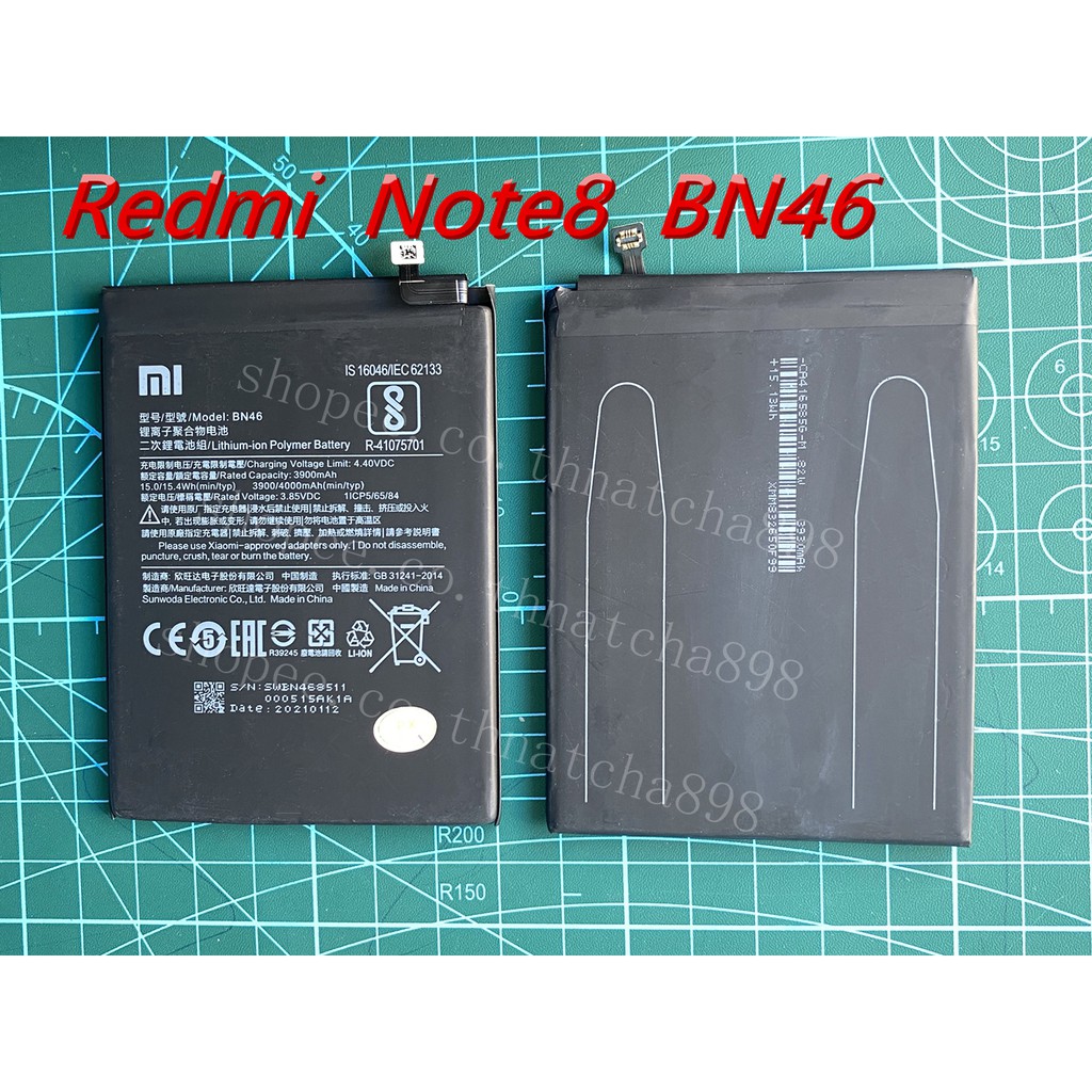 Redmi Note 8 Battery (BN46)แบตเตอรี่ Redmi Note 8 แท้ | Shopee Thailand