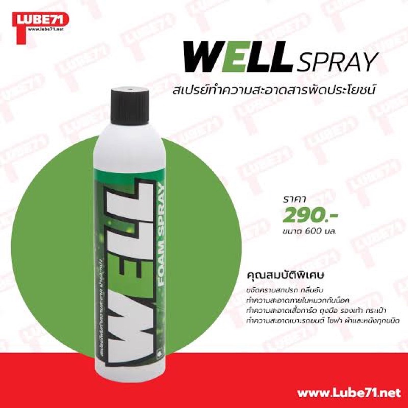 LUBE71 WELL FOAM SPRAY BY LUBE 71 สเปรย์ทำความสะอาดภายในหมวก-เบาะ ...