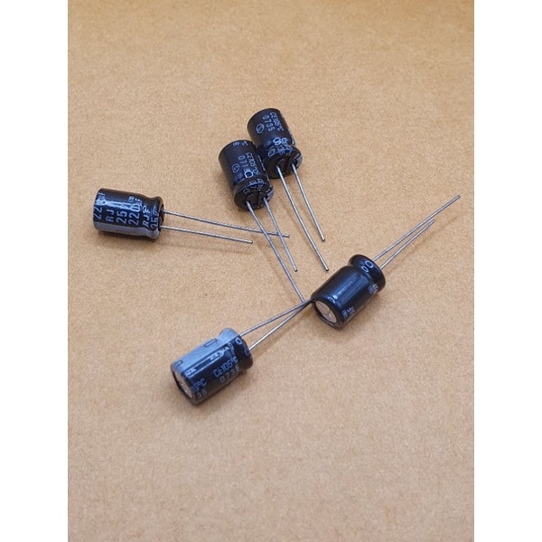 5ตัว Electrolytic Capacitor ตัวเก็บประจุ 220uf 6.3v 10v 16v 25v 50v 63v ...