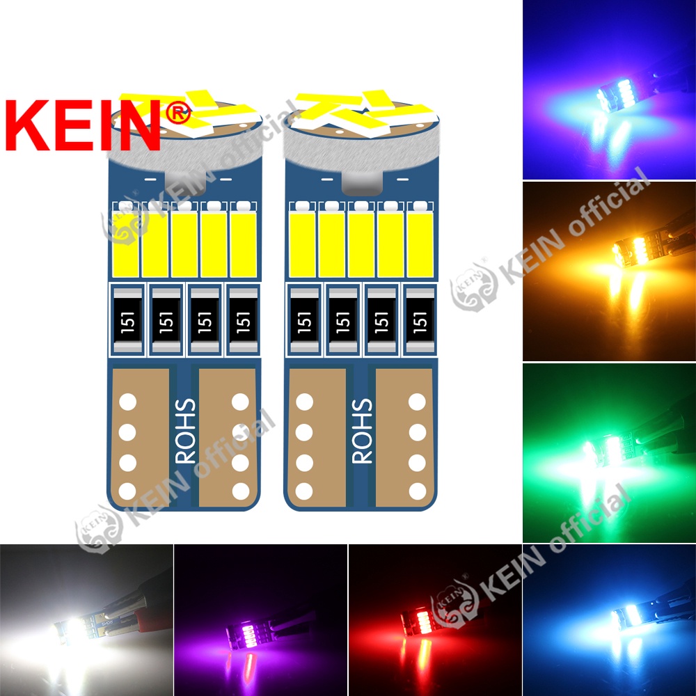 Kein 2PCS T10 W5W ไฟ Led รถ 4014 15smd 194 168 501 โคมไฟรถ Moto หลอดไฟสีฟ้าด้านข้าง Marker ไฟ ...