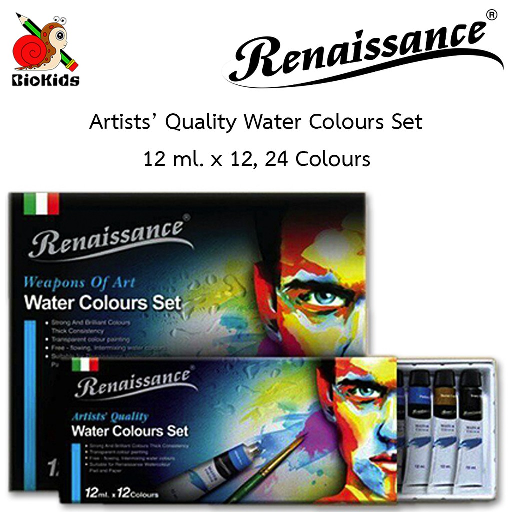 Renaissance Water Colours Set I ชุดสีน้ำ เรนาซองซ์ 12/24 สี | Shopee ...