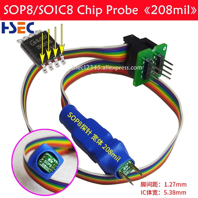 Sop8 Chip Probe Line Burning Burning Writing Reading 8Pin Burn Test ...