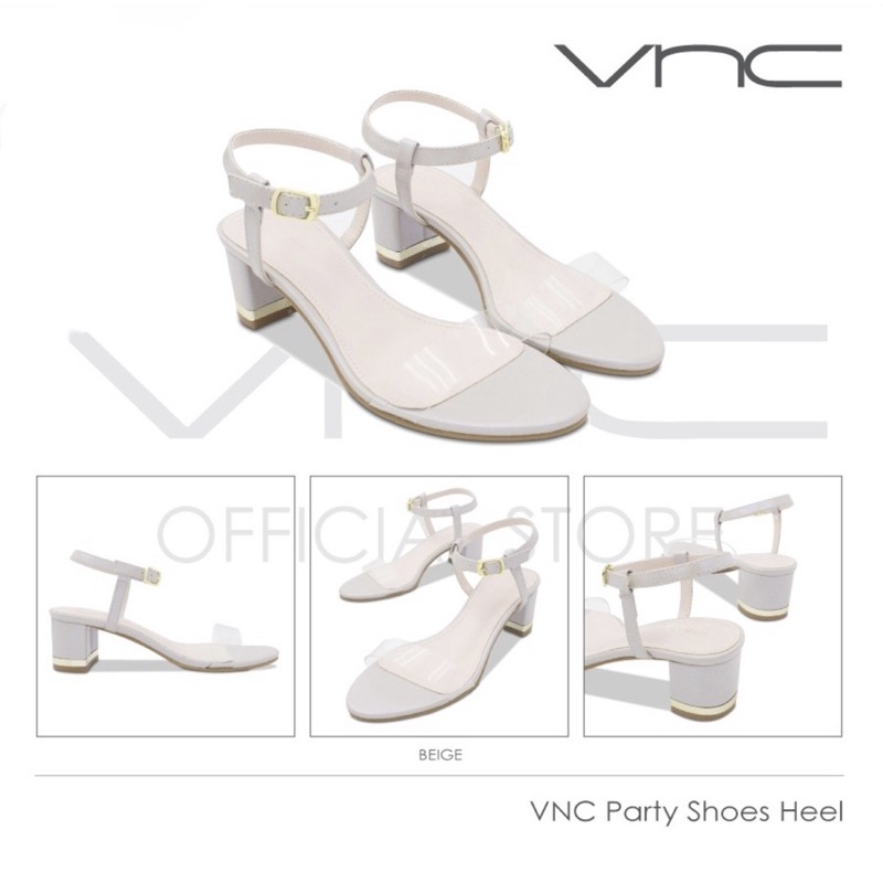 (ใหม่) VNC Party Shoes heel สีเบจ | Shopee Thailand
