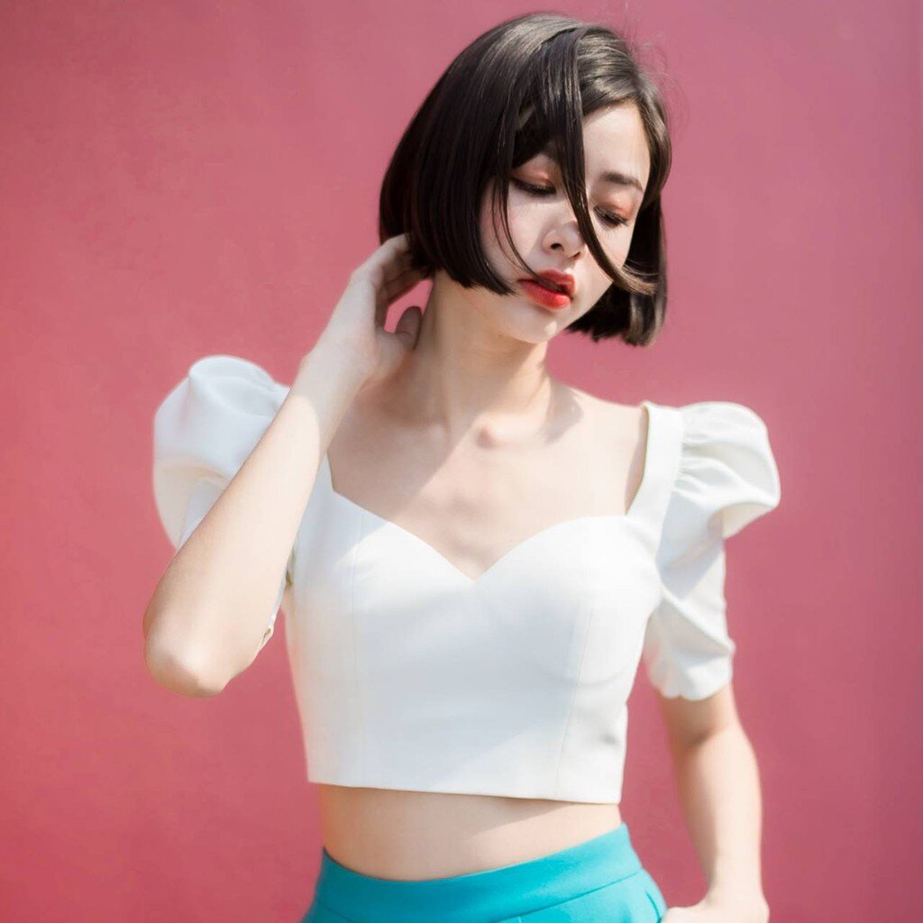 Lism S-018 เสื้อครอปแขนรูดสุดเก๋ | Shopee Thailand