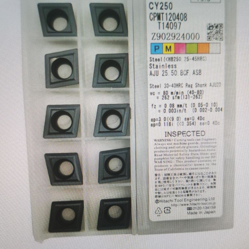 Hitachi Insert (CPMT120408 CY250) | Shopee Thailand