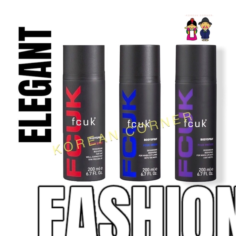 FCUK Body Spray for Men 🇬🇧 เอฟซียูเค สเปรย์ระงับกลิ่นกาย สำหรับผู้ชาย ...