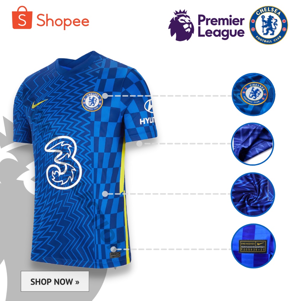 ชุดบอลChelsea Home2021/22/ชุดกีฬาเชลซีสีฟ้าBlue/เสื้อกีฬาCFCพร้อมกางเกง ...