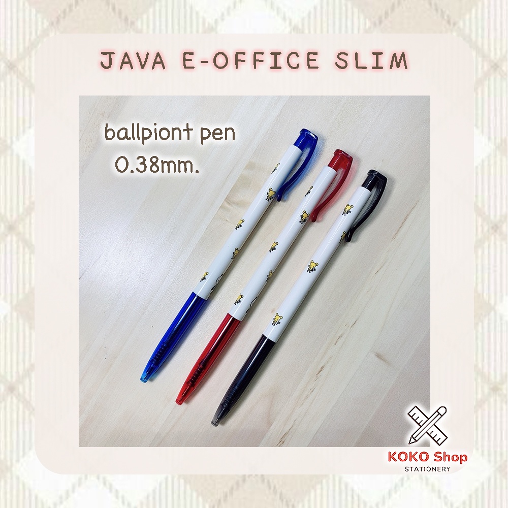 Java E-office Slim Ballpoint pen 0.38mm. -- จาวา รุ่น อี-ออฟฟิศ สลิม ...