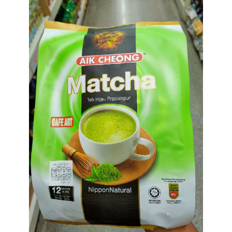 ชาชักมาเล ชาเขียวมาเล AIK Chong มัทฉะชาเขียว 300g.(12sachetsx25g ...