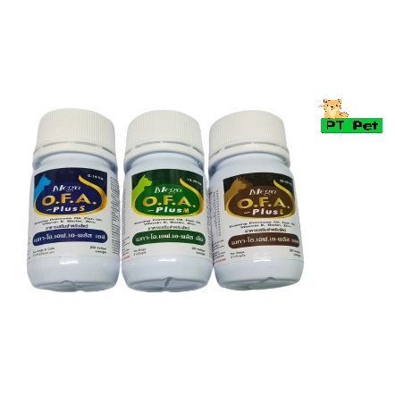 Mega OFA Plus วิตามินบำรุงขน ลดขนร่วง อาหารเสริมสำหรับสุนัขและแมว (20 ...