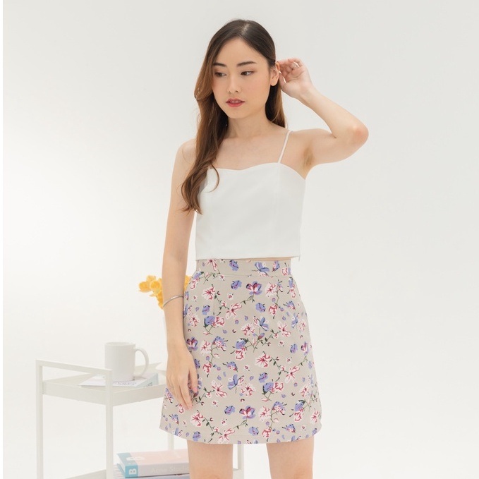 Pixie Skirt (Green Florals) | Shopee Thailand