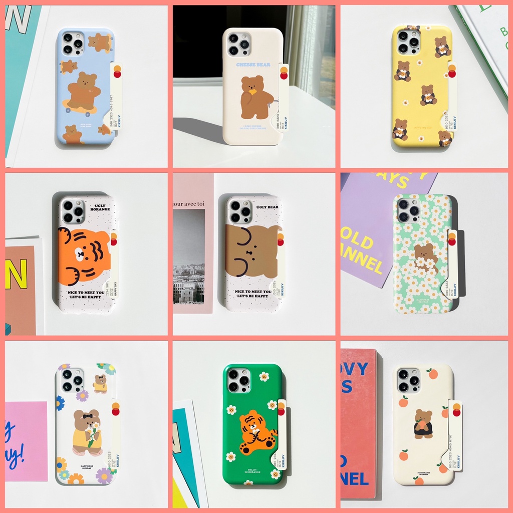 🇰🇷【 Korean Phone Case 】 Card Storage Hard Cute Case Collection Premium ...