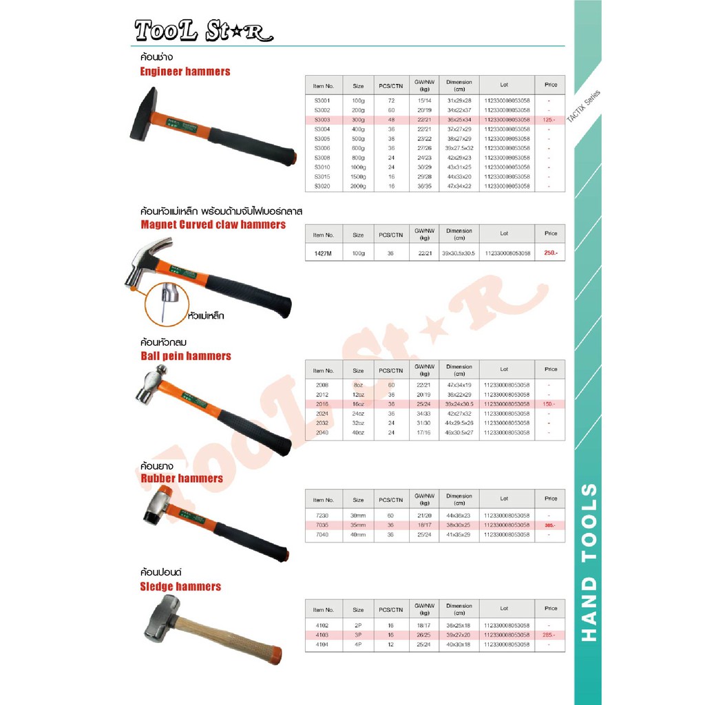 ค้อนอะเนกประสงค์ TOOL STAR | Shopee Thailand