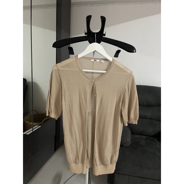 คาร์ดิแกนไหมพรม uniqlo xl อก 40+ สีครีม | Shopee Thailand