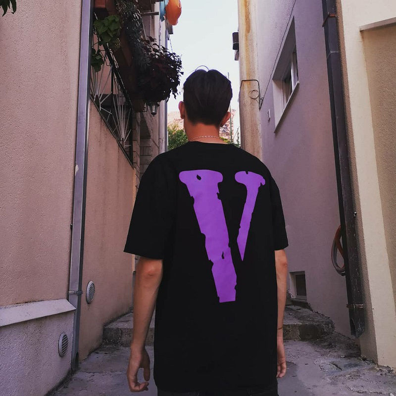 ( Ready Stock ) Vlone Life Miami เสื้อยืดคอวีแขนสั้นสีม่วง | Shopee ...