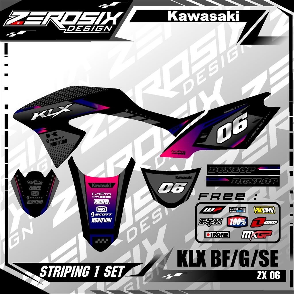 สติกเกอร์ KLX 150g - KLX BF KLX G KLX SE - The Newest KLX SUPERMOTO ...