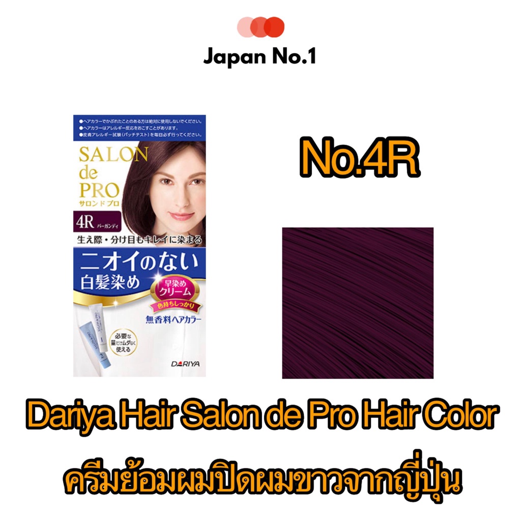 Dariya Hair SALON de Pro Hair Color ครีมย้อมสีผม นำเข้าจากญี่ปุ่น ไม่มี ...