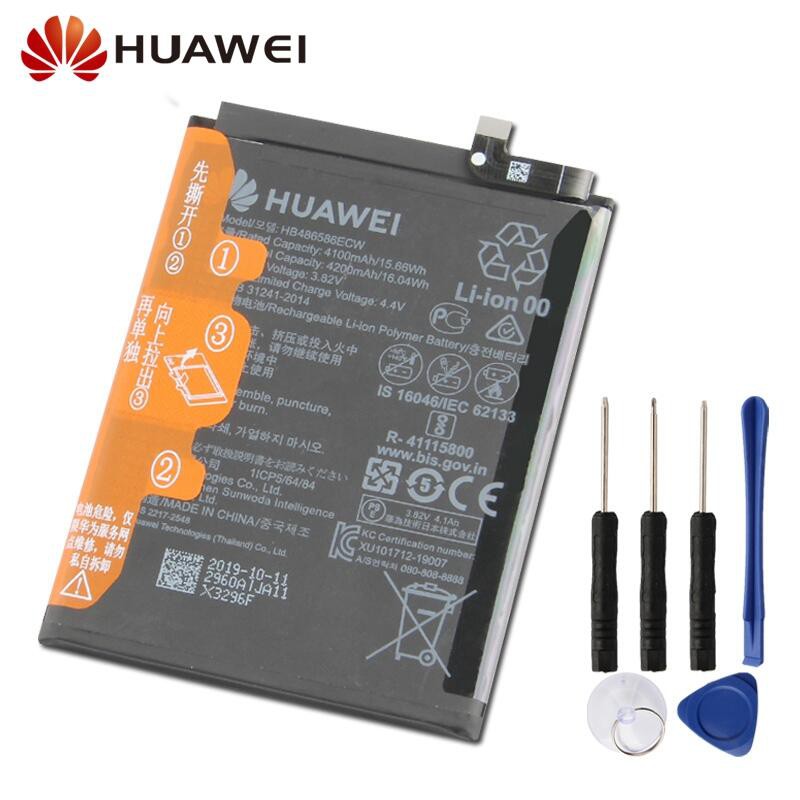 แบตเตอรี่ทดแทนสำหรับ Huawei Mate30 Mate 30 TAS-AN00 Nova6 Nova6 SE V30 HB486586ECW ของแท้ ...