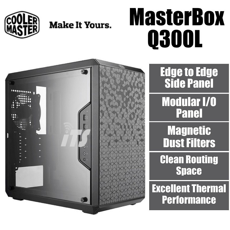 Cooler Master MasterBox Q300L M-ATX แชสซีแบบมีรูเต็ม | Shopee Thailand