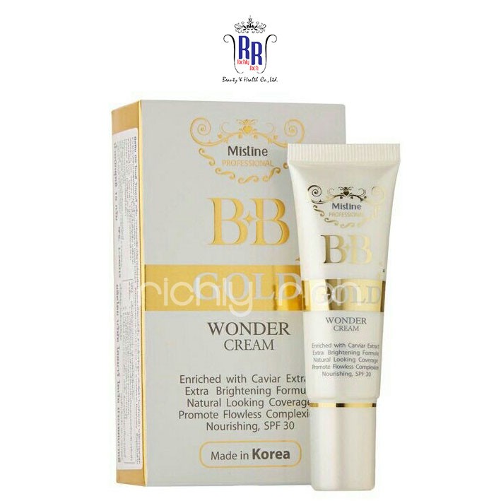 🔸แท้|ส่งไว🔸MISTINE บีบีครีม BB Gold Wonder Cream SPF30 บีบี โกล์ด วอนเดอร์ บีบีเกาหลี หลอดสีขาว ...