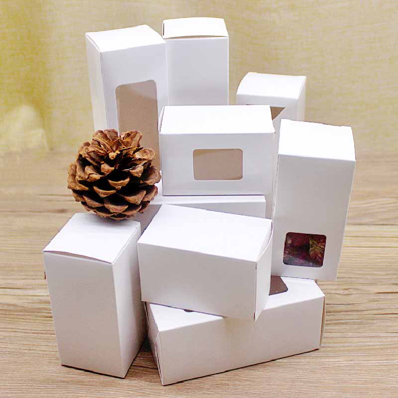 กล่องกระดาษ สีขาว หลายขนาด 5x5x20 ซม. สําหรับใส่ของขวัญ คุกกี้ ของเล่น ...