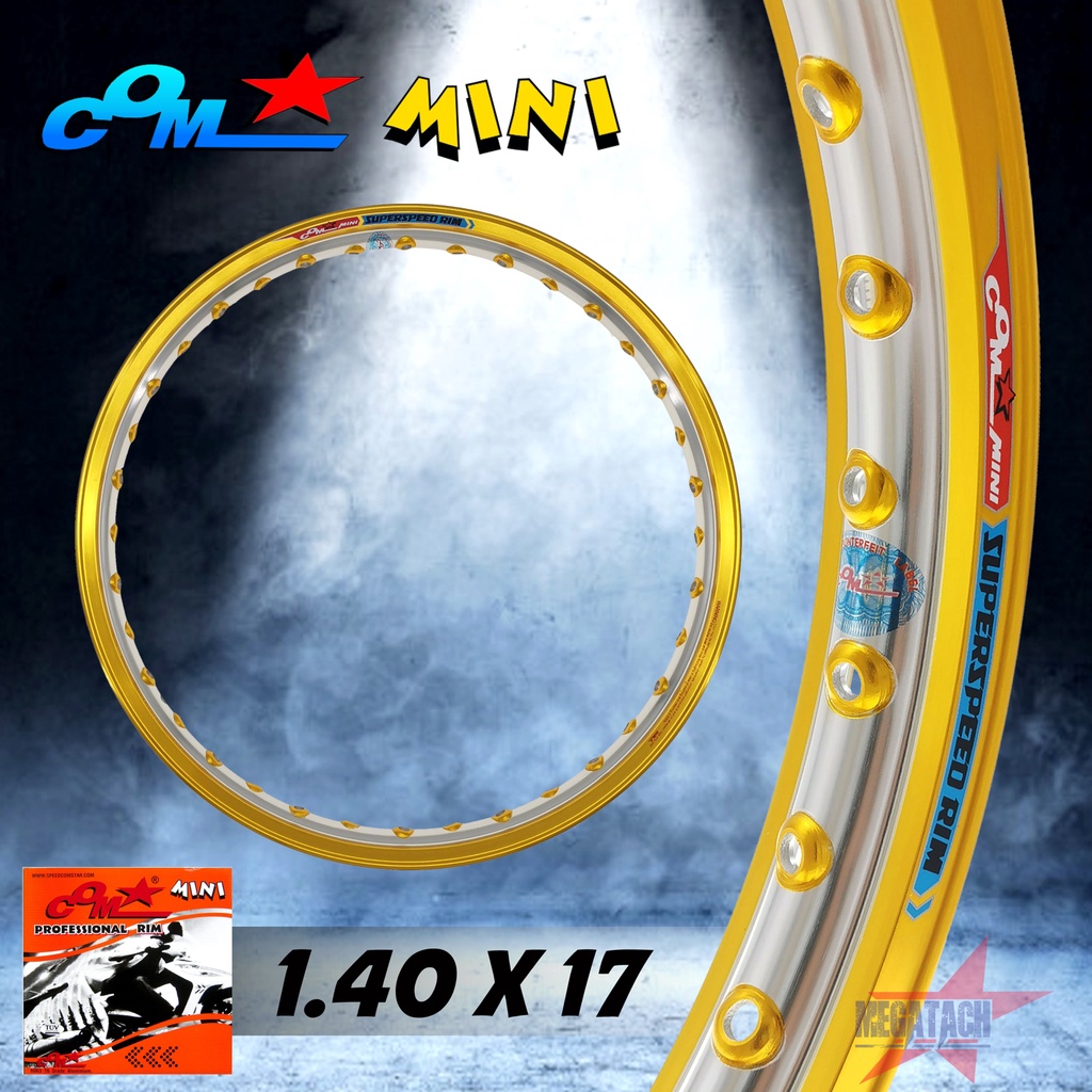ล้อ COM MINI 1.40 X 17 ขอบยก ทูโทน จำนวน 1 วง มีให้เลือกหลายสี วงล้อคอม ขนาด 1.40 ขอบ 17 ของแท้ ...
